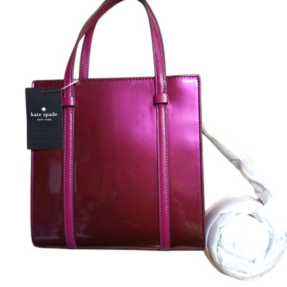 kate spade | Bags | Kate Spade New Dark Raspberry Kenzie Patent Leather ...